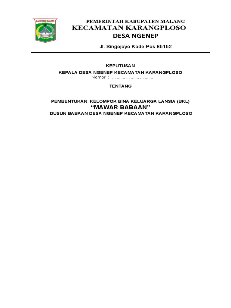 SK BKL Babaan Ngenep | PDF