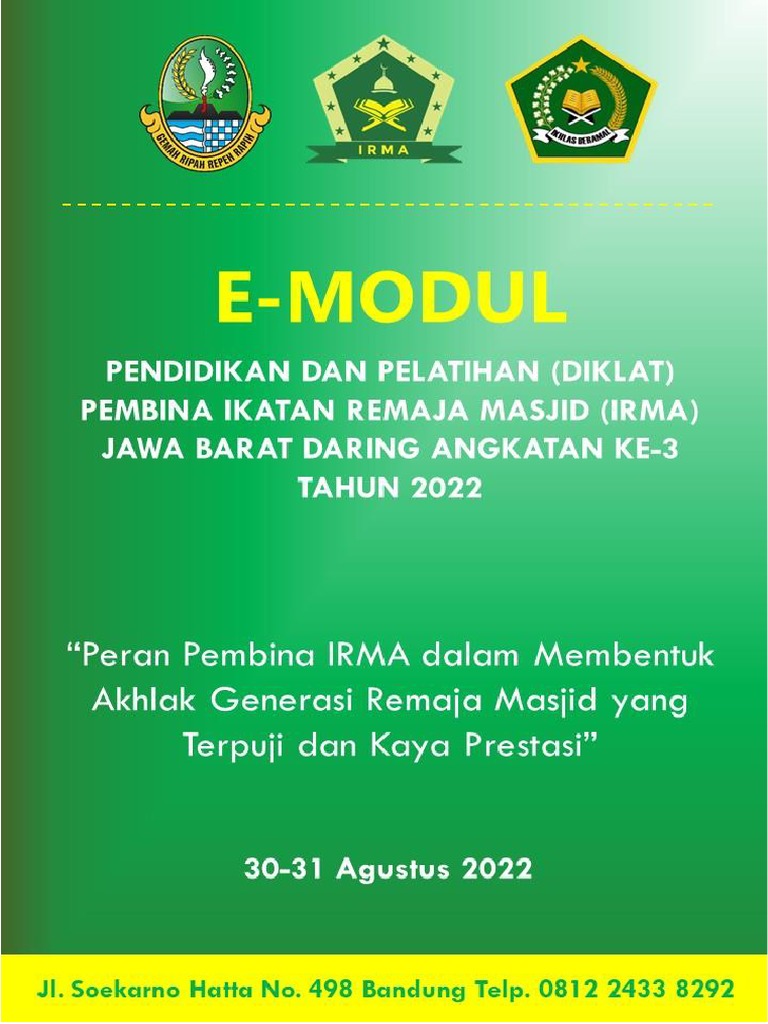 E-Modul Diklat Pembina IRMA Jawa Barat Daring Angkatan Ke-3 Tahun 2022 | PDF