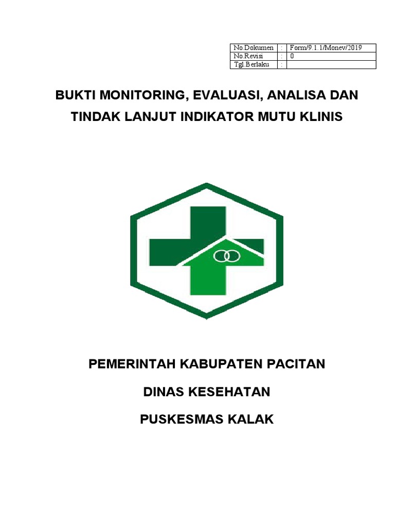 9.1.1.4bukti Monitoring, Evaluasi, Analisa Dan TL Indikator Mutu Klinis | PDF