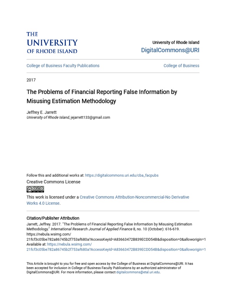The Problems of Financial Reporting False Information by Misusing | PDF ...