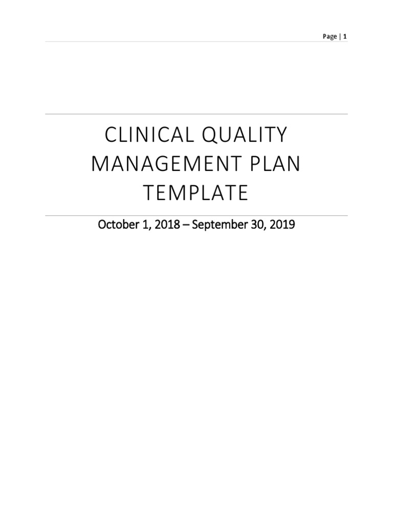 Quality Management Plan Template For Subrecipients 10-25-2018 | PDF ...