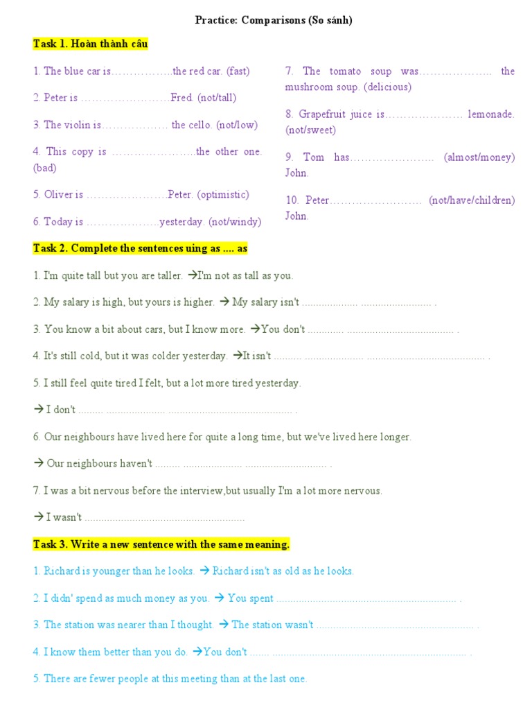 Practice Comparison E8 17.8 | PDF