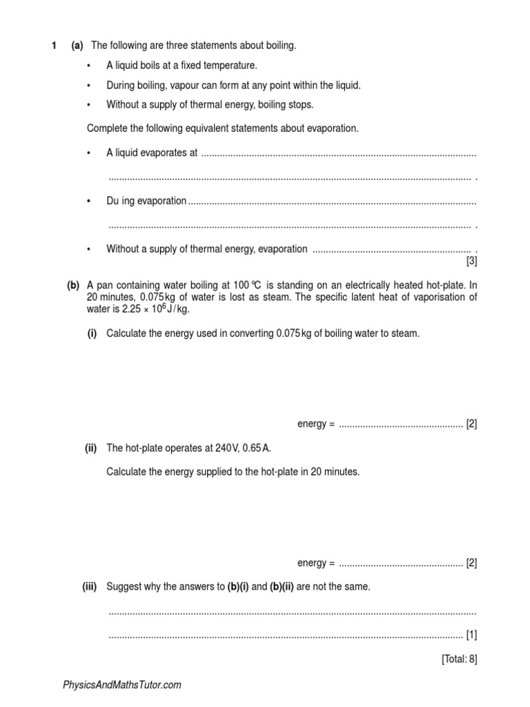 Electrical Quantities 5 QP | PDF | Boiling | Voltage