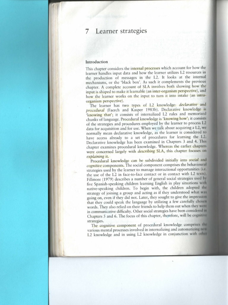 Rod Ellis SLA Strategies-1 | PDF | Second Language Acquisition | Second ...