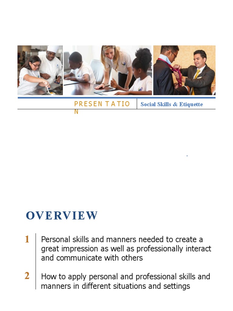 Social Skills and Etiquettepdf | PDF | Etiquette | Human Communication