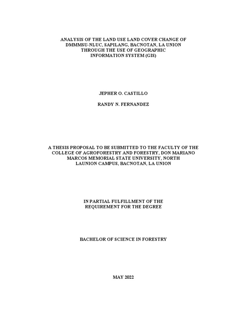 Thesis Proposal. | PDF | Geographic Information System | Map