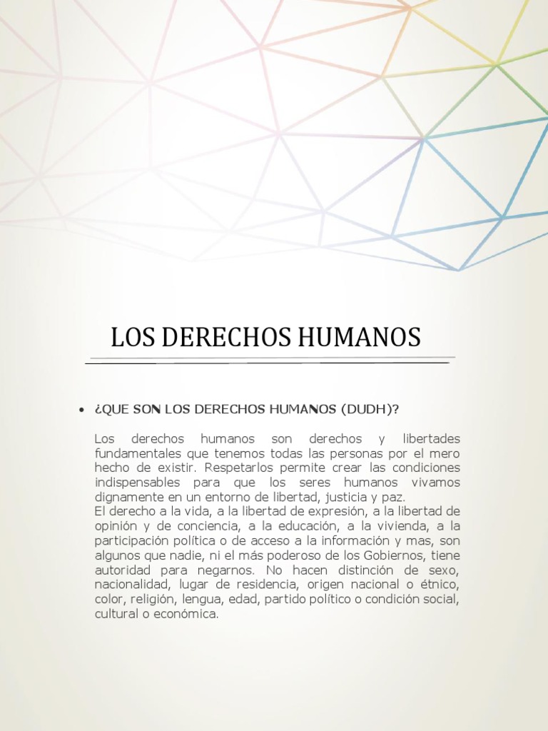 Derechos Humanos | PDF | Derechos humanos | Derechos