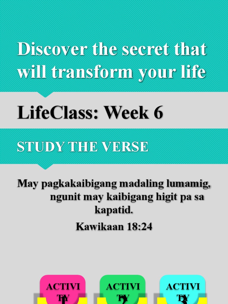 Lifeclass 6 Discover The Secret That Will Transform Your Life | PDF