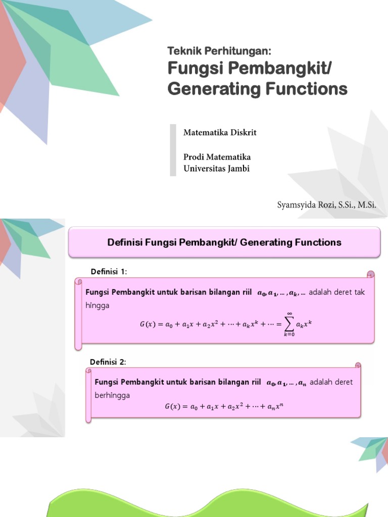 10b. Fungsi Pembangkit | PDF