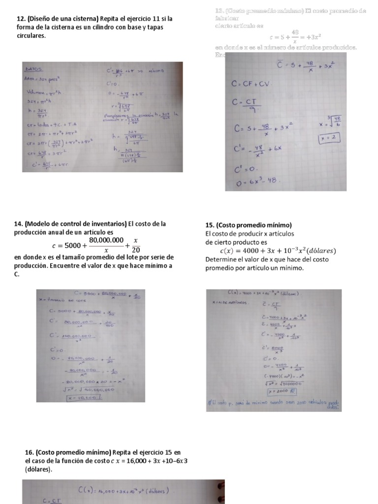 EJERCICIOS DE DERIVADAS 13-5 Parte2 | PDF | Métodos y materiales de enseñanza