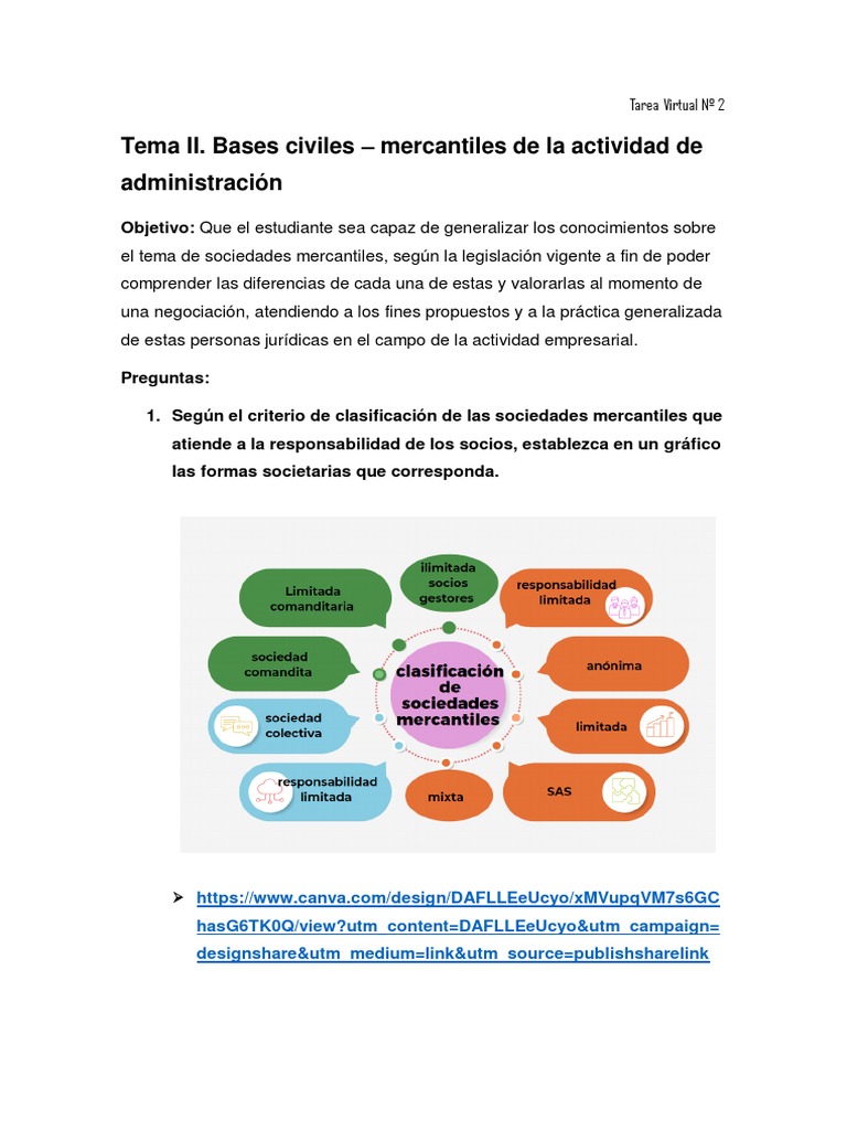 Tarea Virtual #2 de Derecho | PDF | Sociedad de responsabilidad ... Tarea Virtual #2 de Derecho | PDF | Sociedad de responsabilidad ...