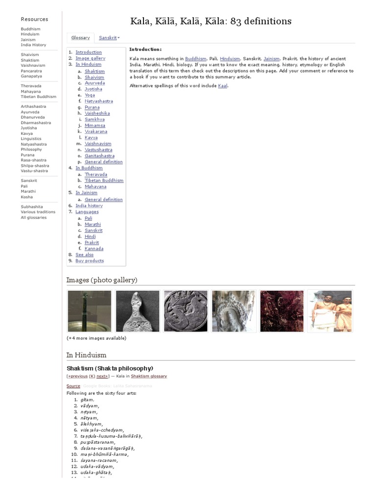 IKS Kala, Kālā, Kalā, Kāla: 83 Definitions | PDF | Hindu Astrology ...