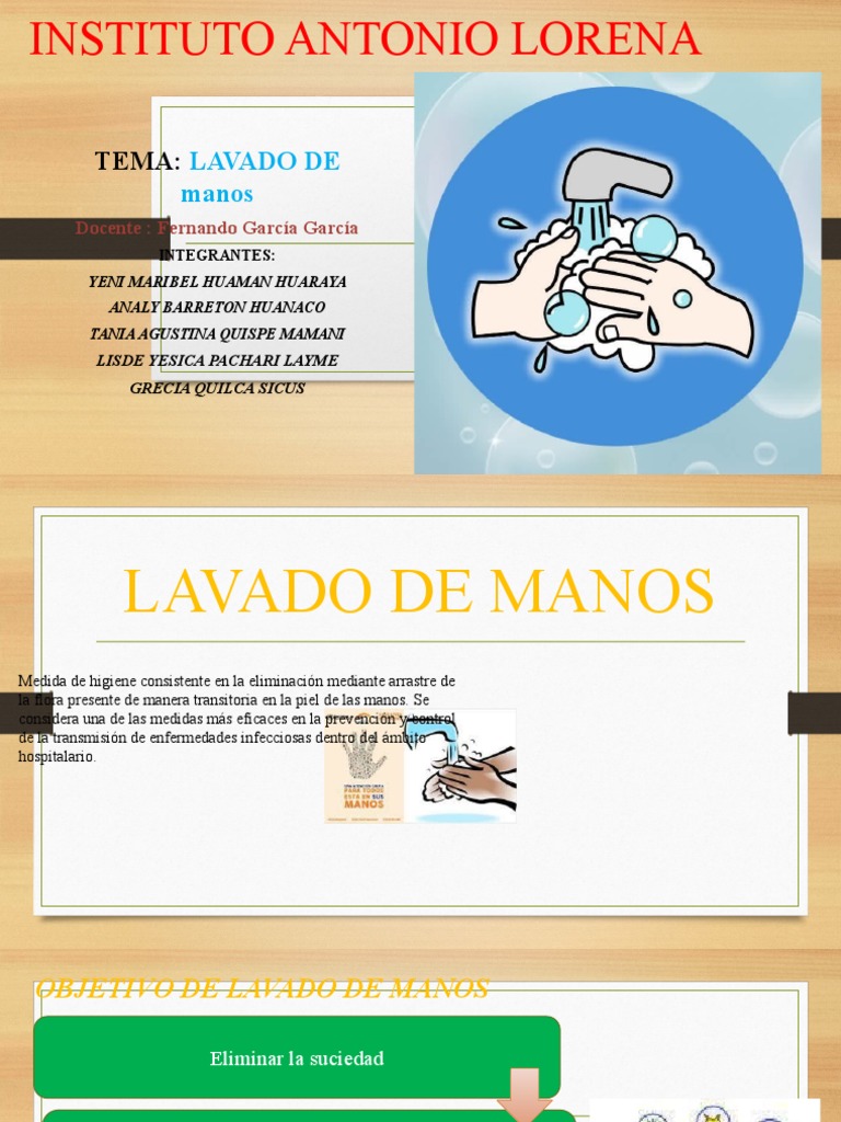 Lavado de Manos: Tema | PDF | Lavado de manos | Especialidades Medicas