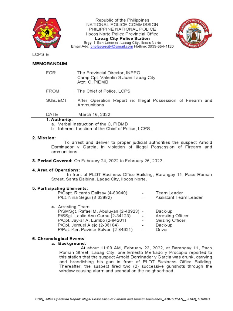 Laoag City Police Station: Brgy. 1 San Lorenzo, Laoag City, Ilocos ...