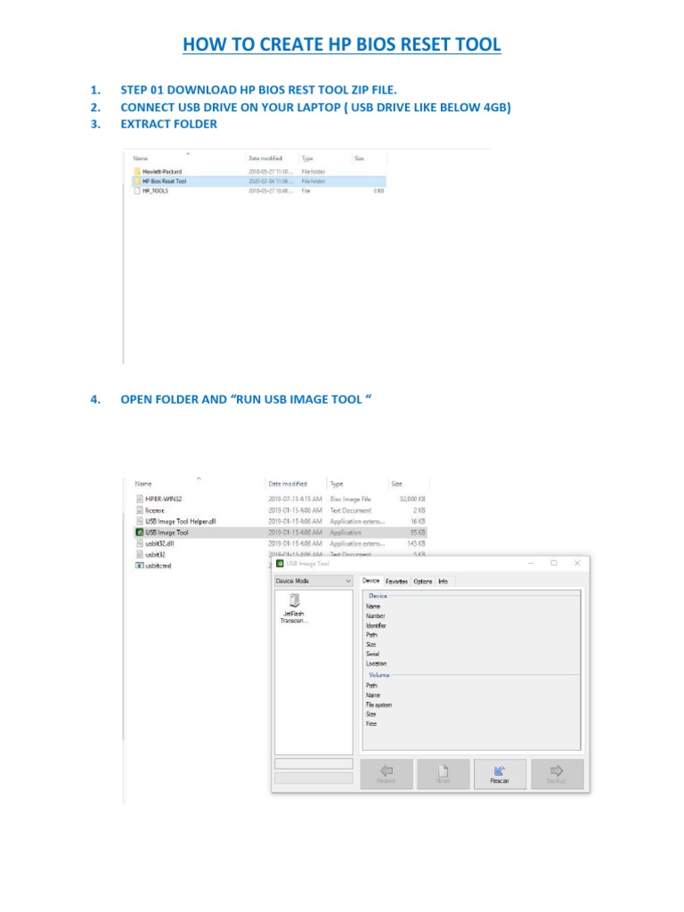 How To Create HP Bios Reset Tool | PDF