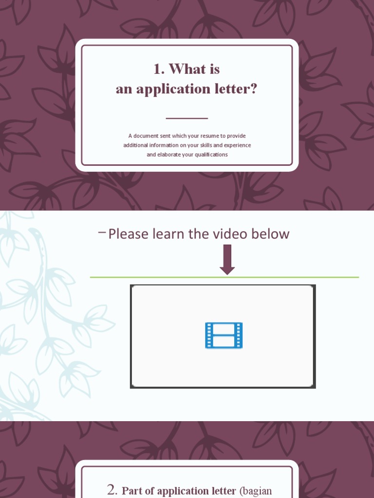 Application Letter | PDF