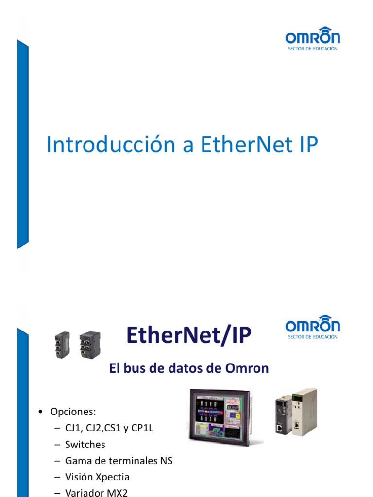 OMRON Introduccion A Ethernet IP | PDF | Protocolos de internet | Protocolo de Control de ...