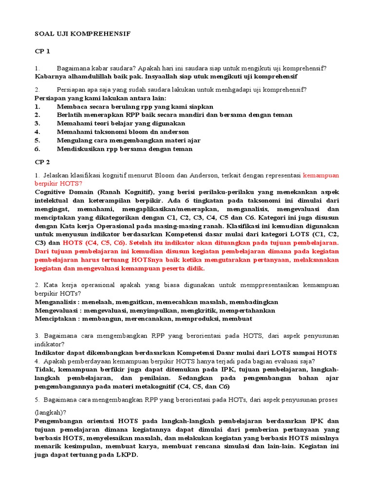 Soal Uji Komprehensif | PDF