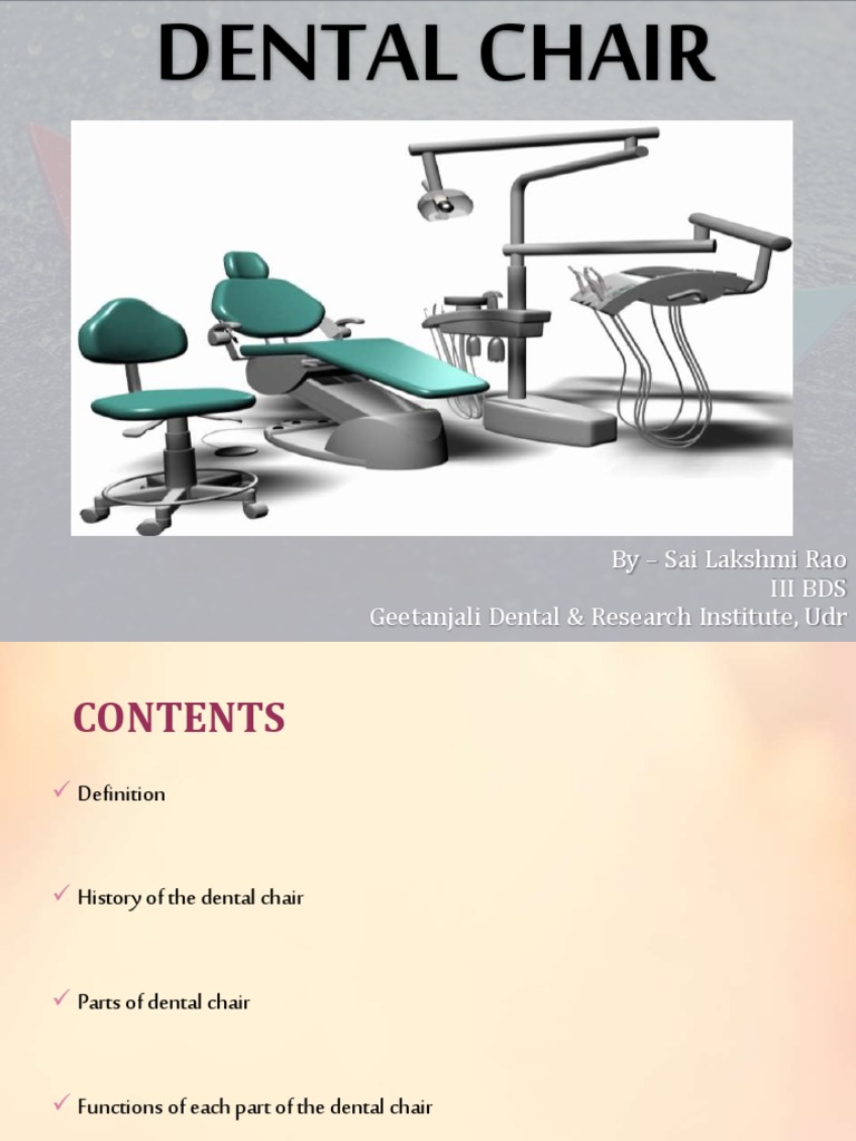 Overview of Dental Chair Components | PDF | Dentistry | Chair