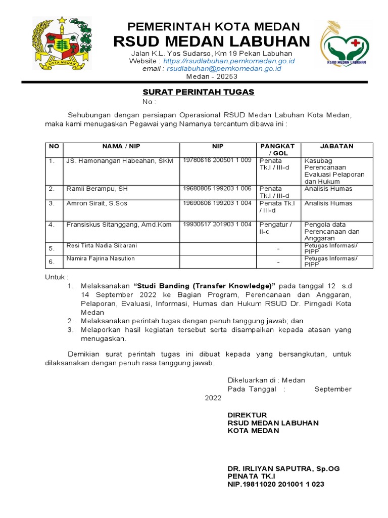 Tugas Studi Banding RSUD Medan | PDF