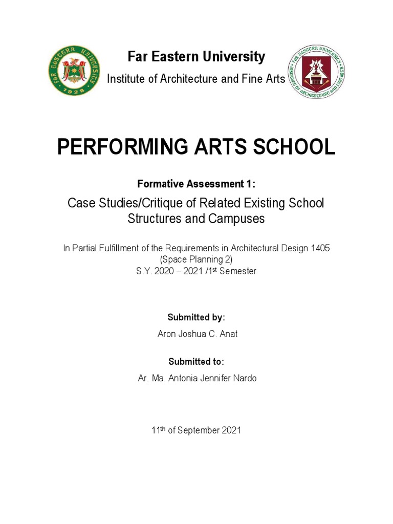 Performing Arts School Case Study | PDF | The Arts | Perception
