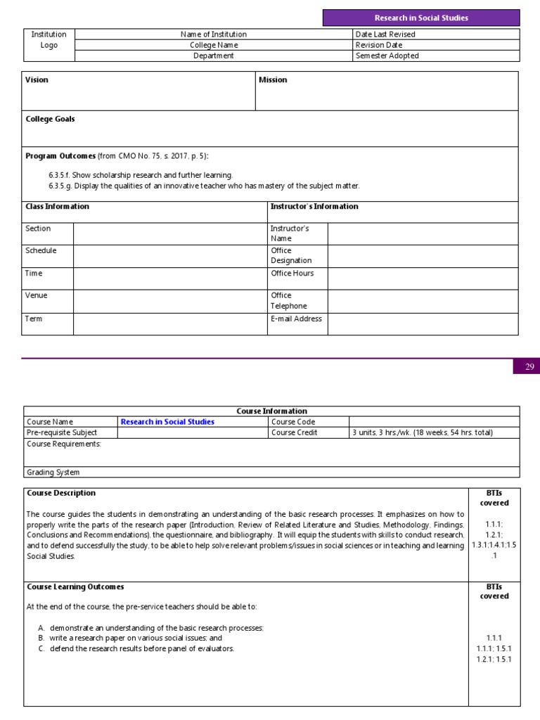 9 Social Studies Prototype Syllabi Compendium | PDF | Teachers | Learning