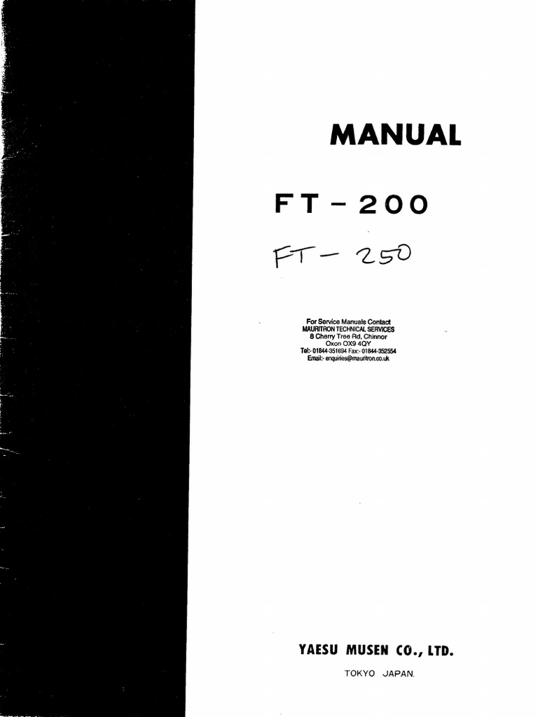 ft200 Transceiver Manual | PDF