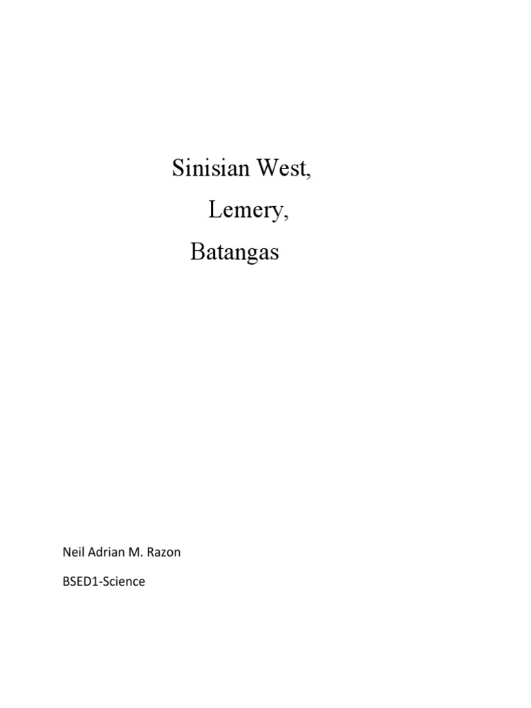 Neil Adrian M. Razon BSED1 Science 1 | PDF | Travel