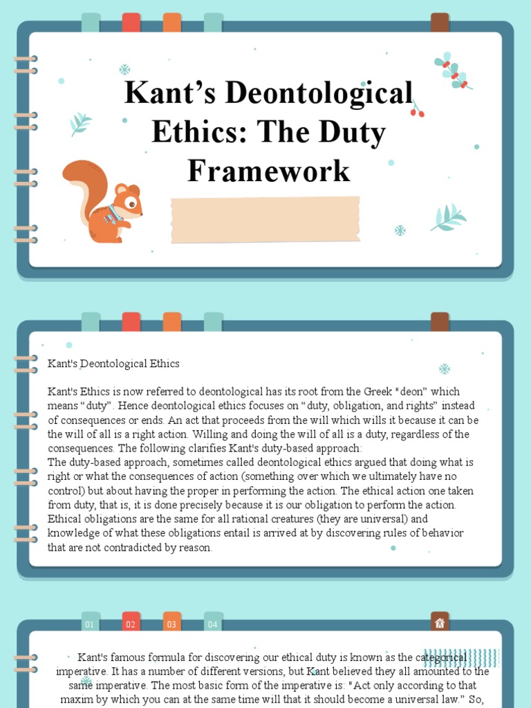 Kants Deontological Ethics Group 3 | PDF | Immanuel Kant | Philosophical Theories