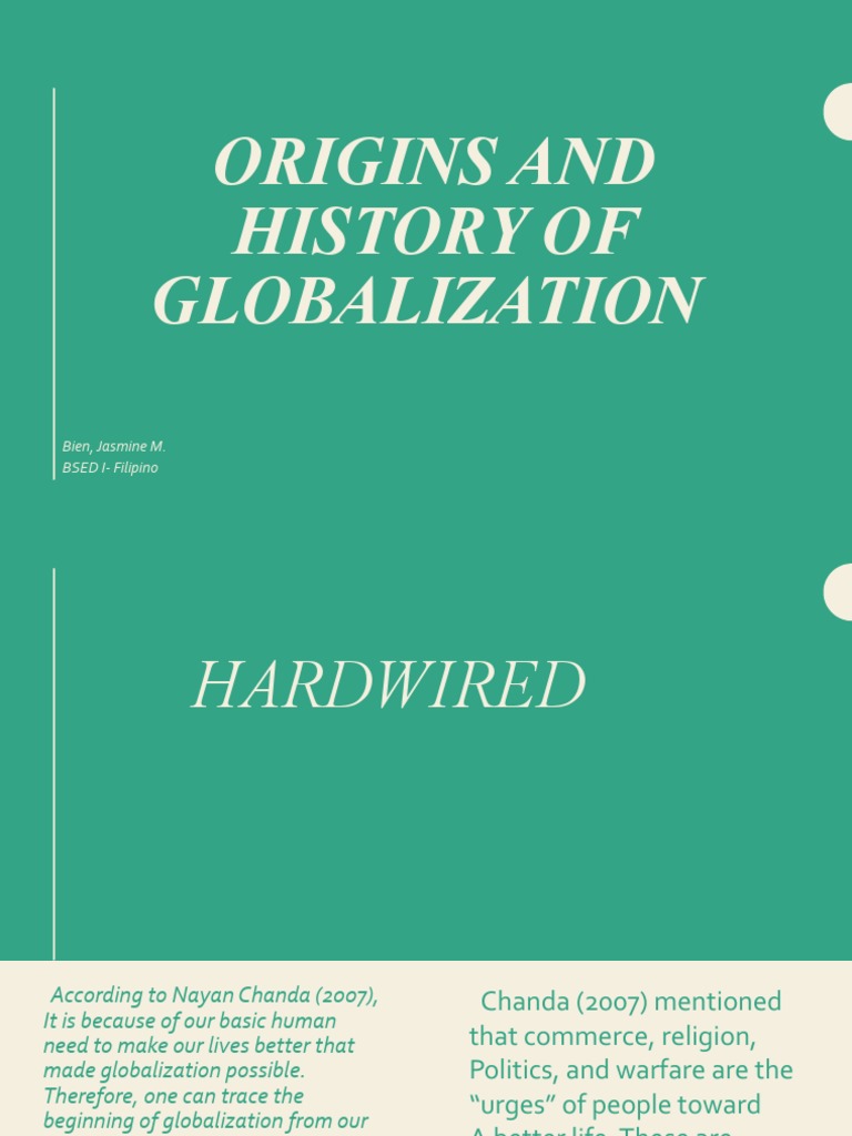 TCW Origins and History of Globalization | PDF | Globalization
