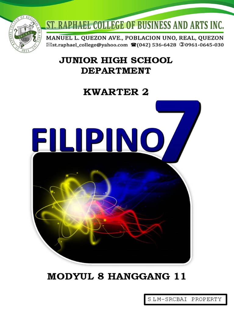 Grade 7 Filipino - MODULE 8 To 11 | PDF
