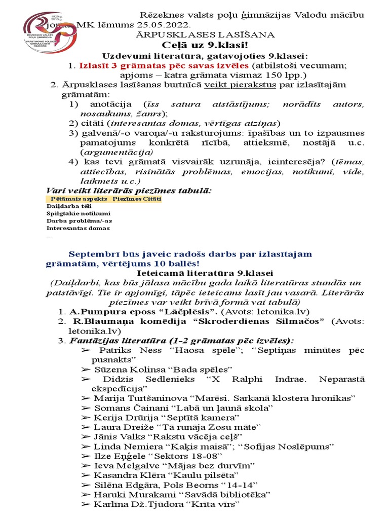 Cela Uz 9 KL 2022 2023 | PDF