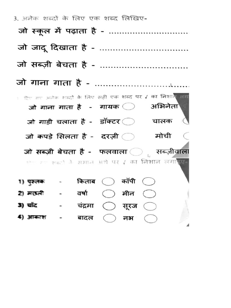 Hindi Questions | PDF