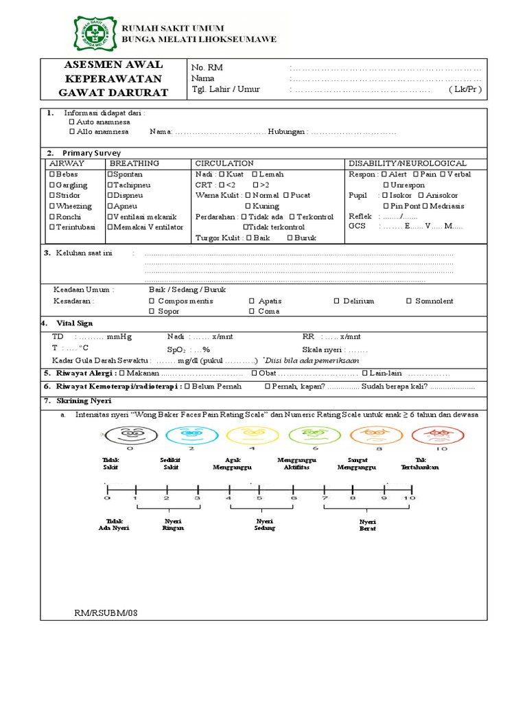 Asesmen Awal Keperawatan Gawat Darurat | PDF