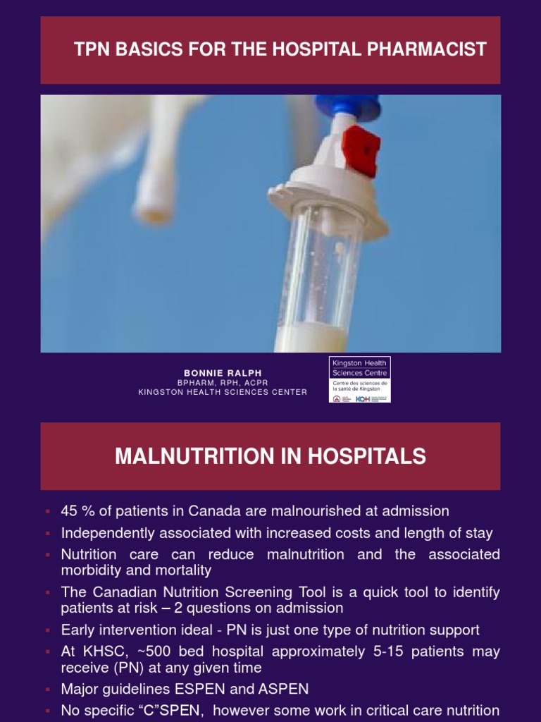 TPN Basics For The Hospital - Ralph | PDF | Intravenous Therapy ...