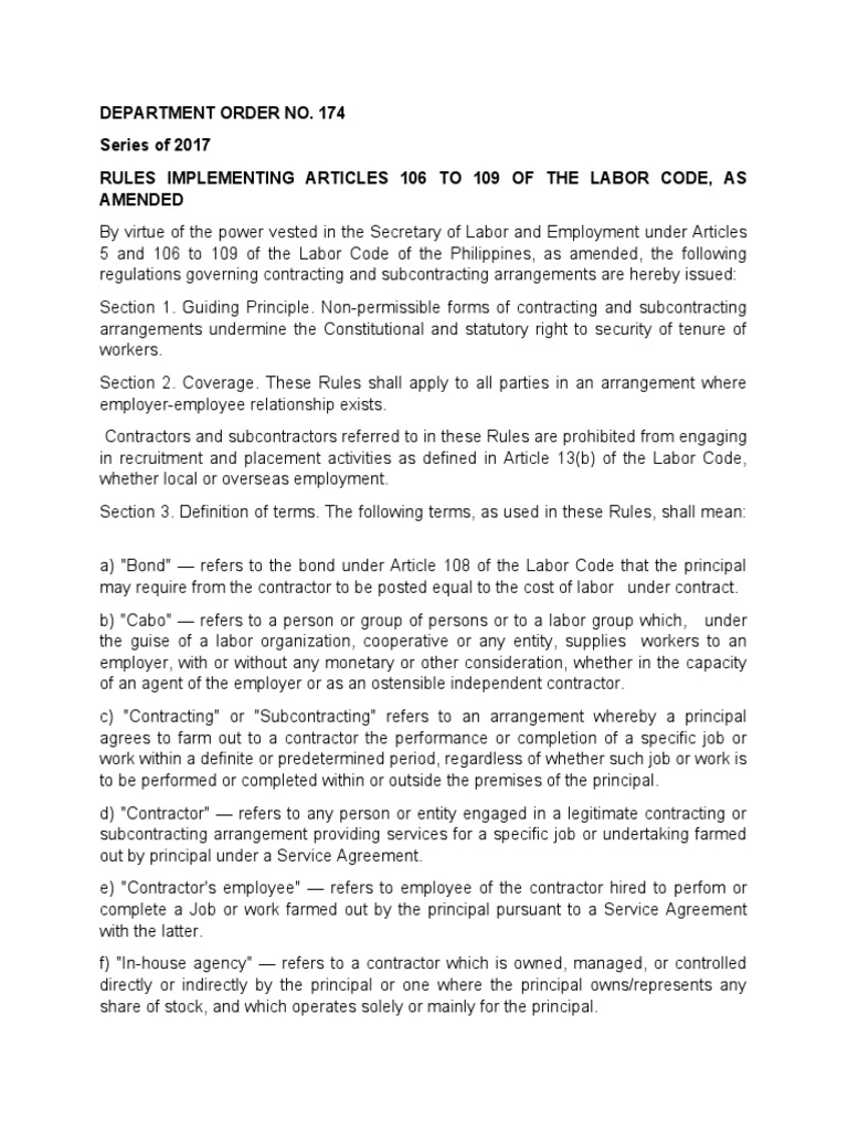 Department Orders | PDF | Employment | Labour Law