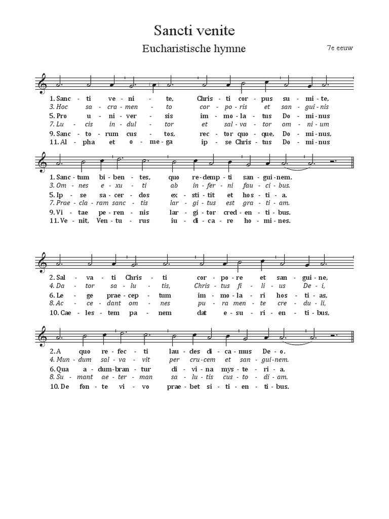 Sancti Venite - Celtic Hymne | PDF