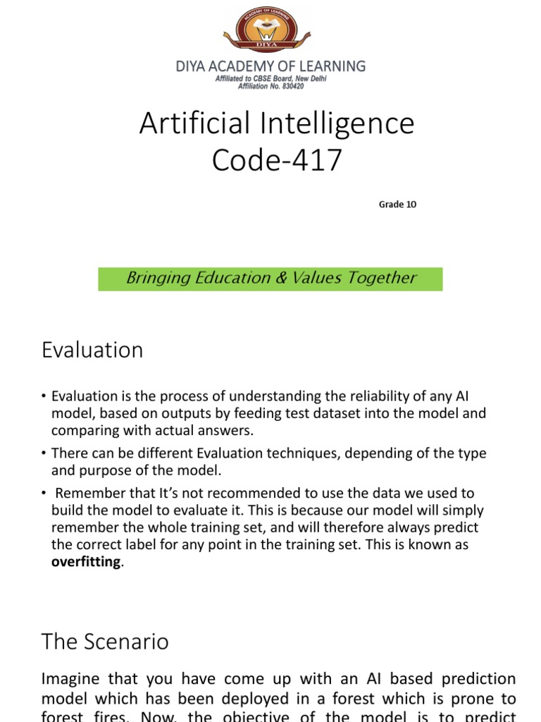 AI Evaluation | PDF | Accuracy And Precision | Artificial Intelligence