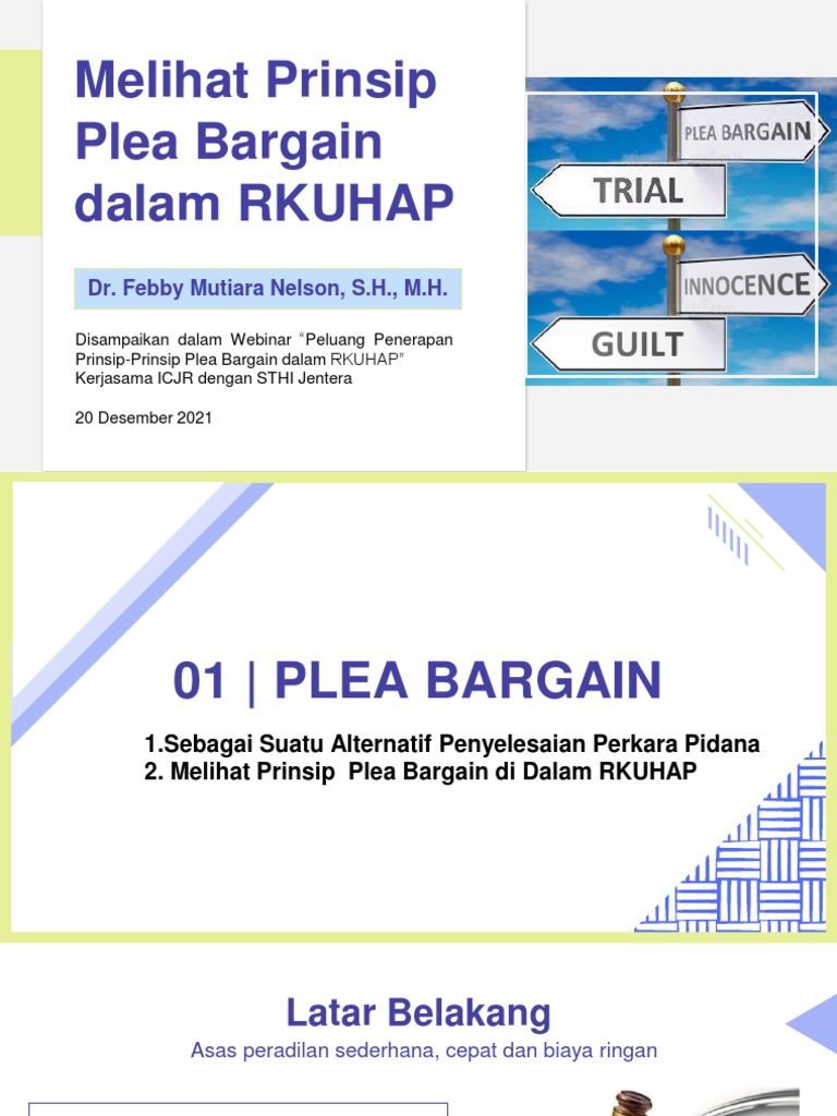 Prinsip Plea Bargain dalam RKUHAP | PDF