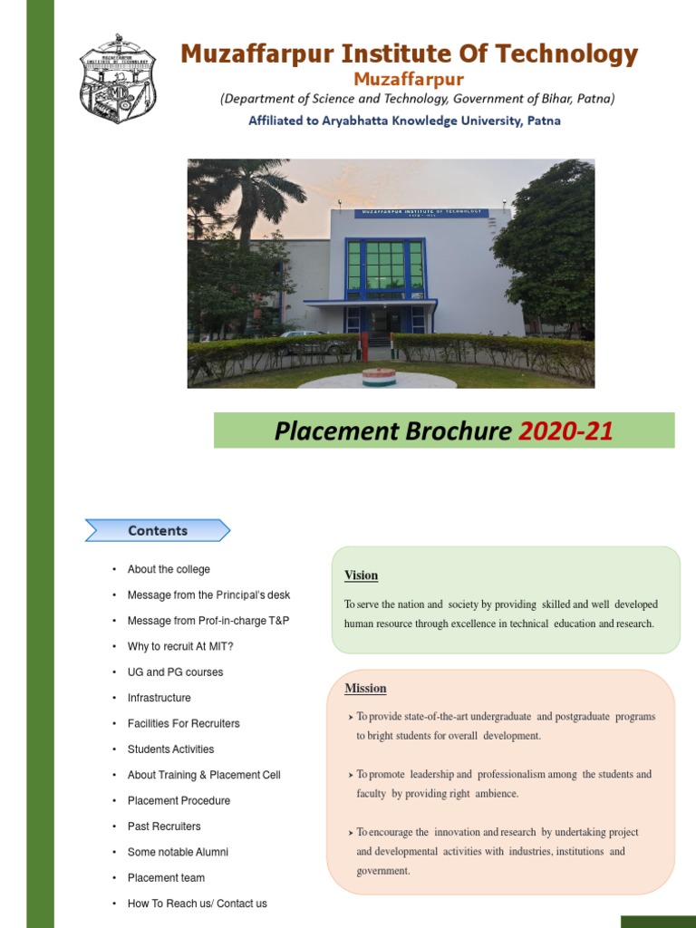 MIT Placement Brochure 2 | PDF | Engineering