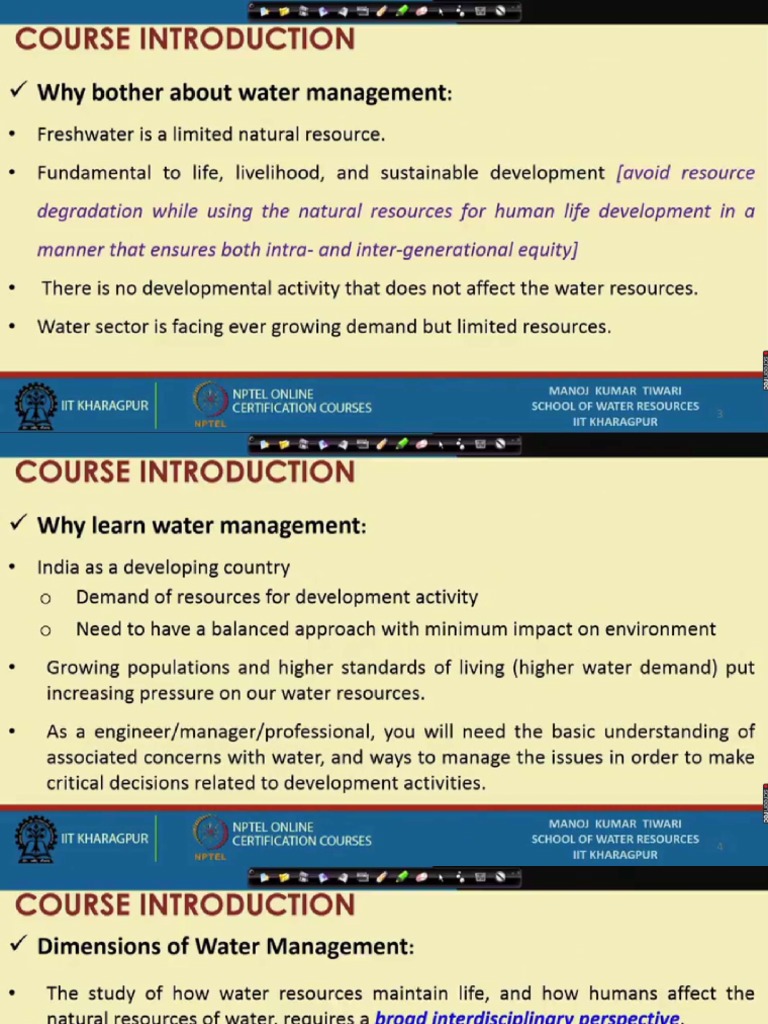 Water Economics Governance Week 1 | PDF