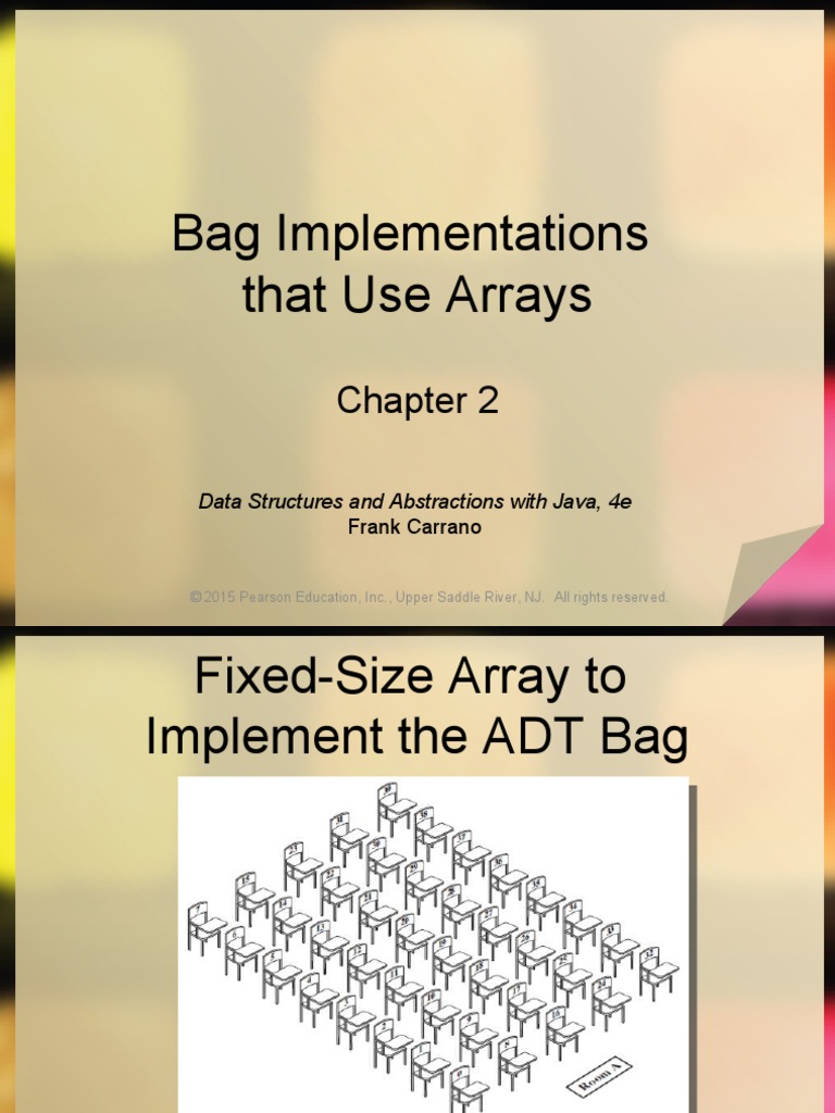 CH 02 Bag ImplementationsThatUseArrays | PDF | Array Data Type | Parameter (Computer Programming)