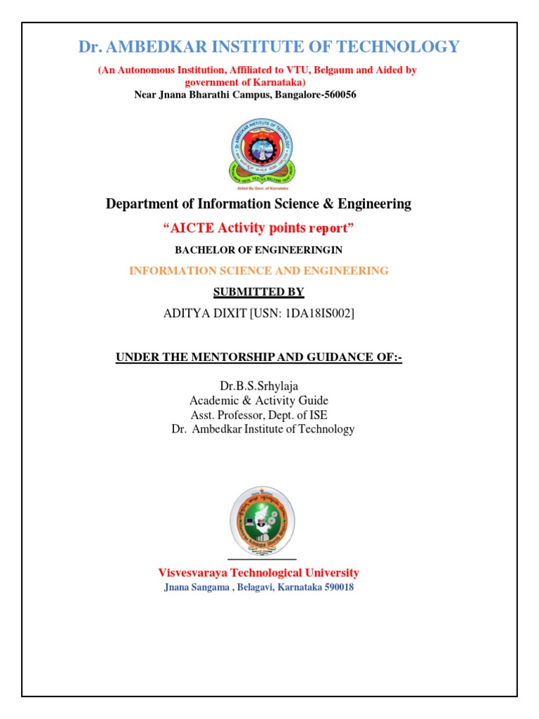 AICTE Activity Report Aditya Dixit | PDF | Mobile App | Statistical ...