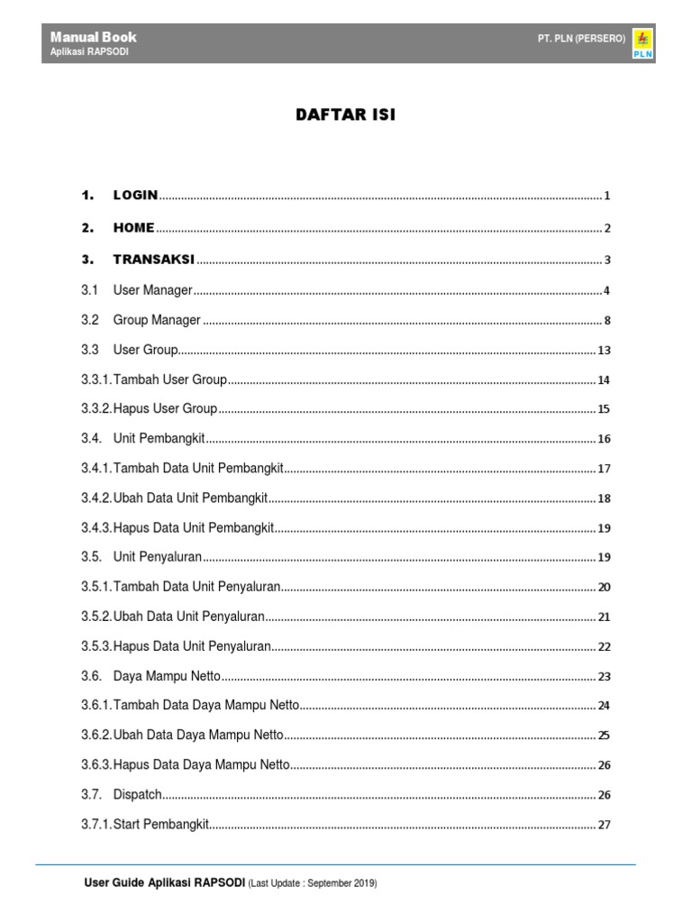 Manual Book Rapsodi 2019 | PDF