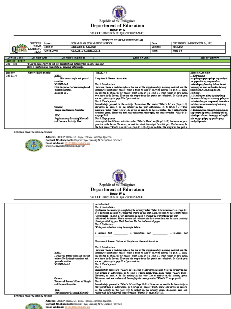 WHLP Gas Ahrodite Q2 Week 3 4 | PDF | Learning