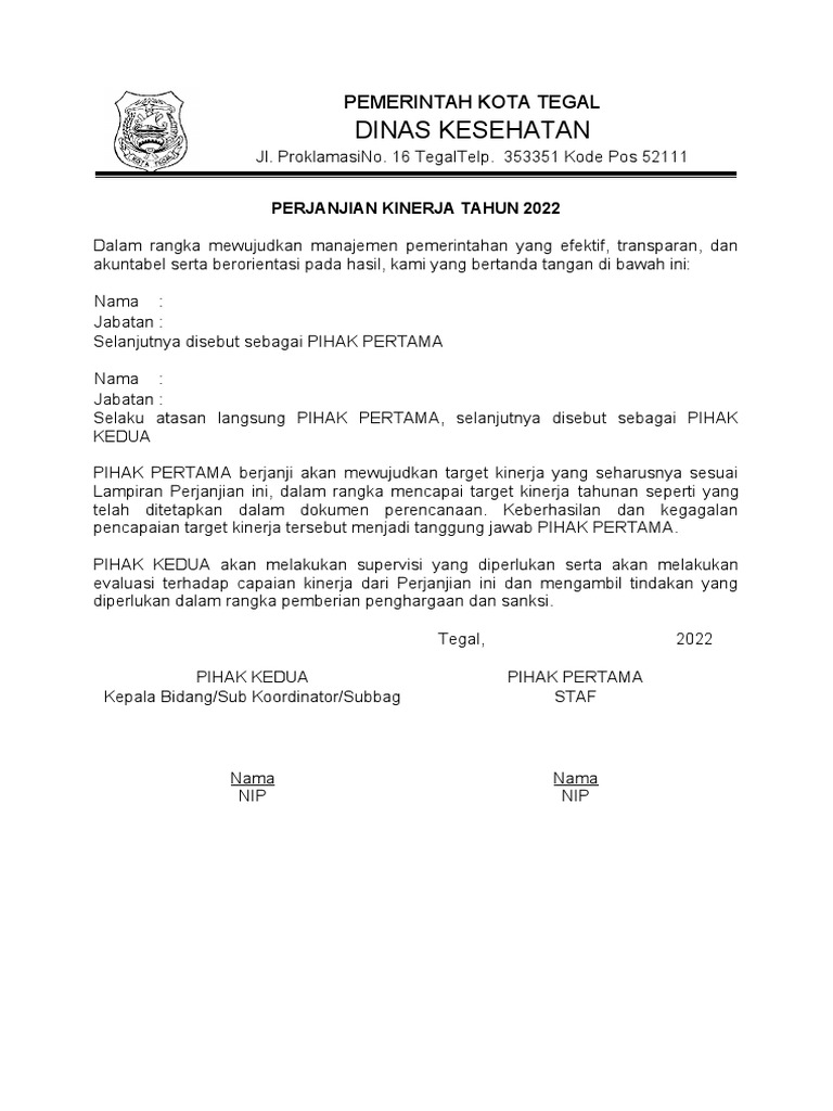 Draft PK Staf Dinkes | PDF