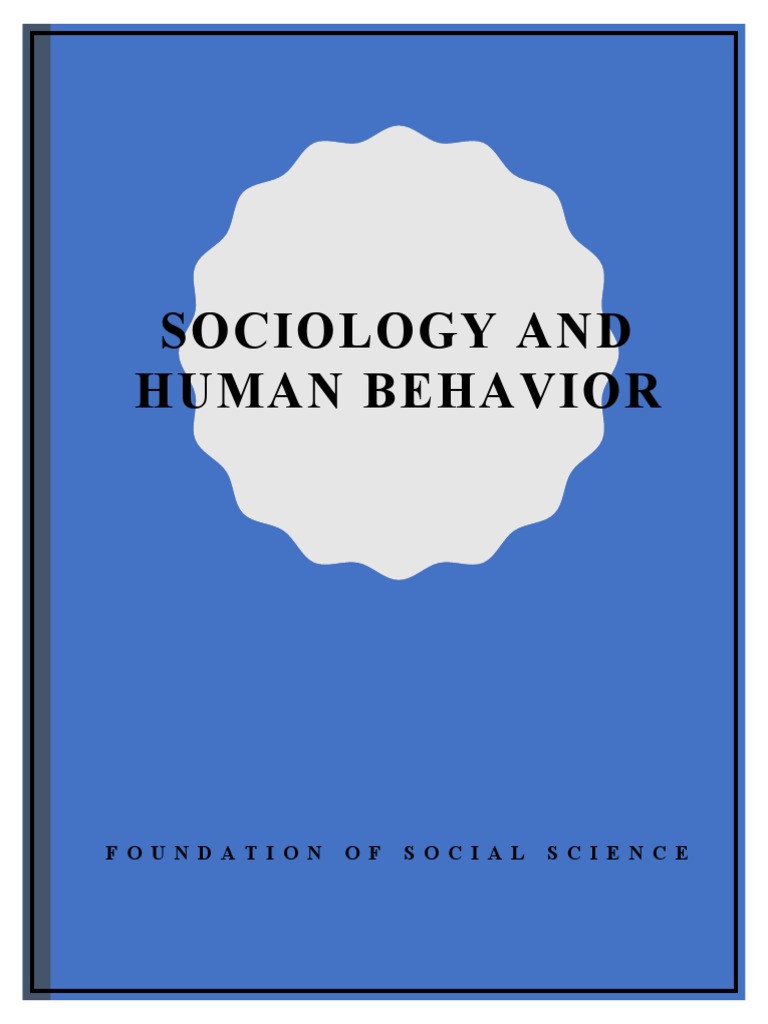 Sociology and Human Behavior | PDF | Sociology | Émile Durkheim