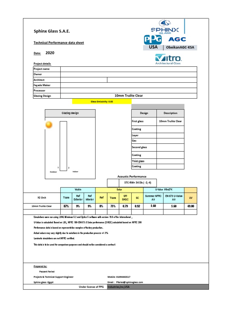 Technical Data for Glazing Experts | PDF | Building Engineering | Glasses