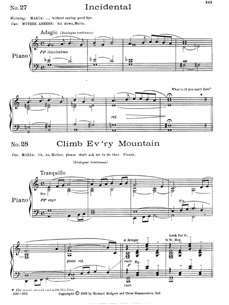 Climb Every Mountain (Legit) The Sound of The Music | PDF