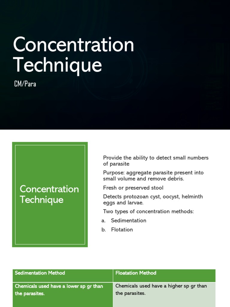 Concentration Technique | PDF | Chemistry | Physical Sciences